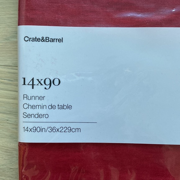 Crate&Barrel | Kitchen | Crate Barrel Red 4x9 Table Runner | Poshmark